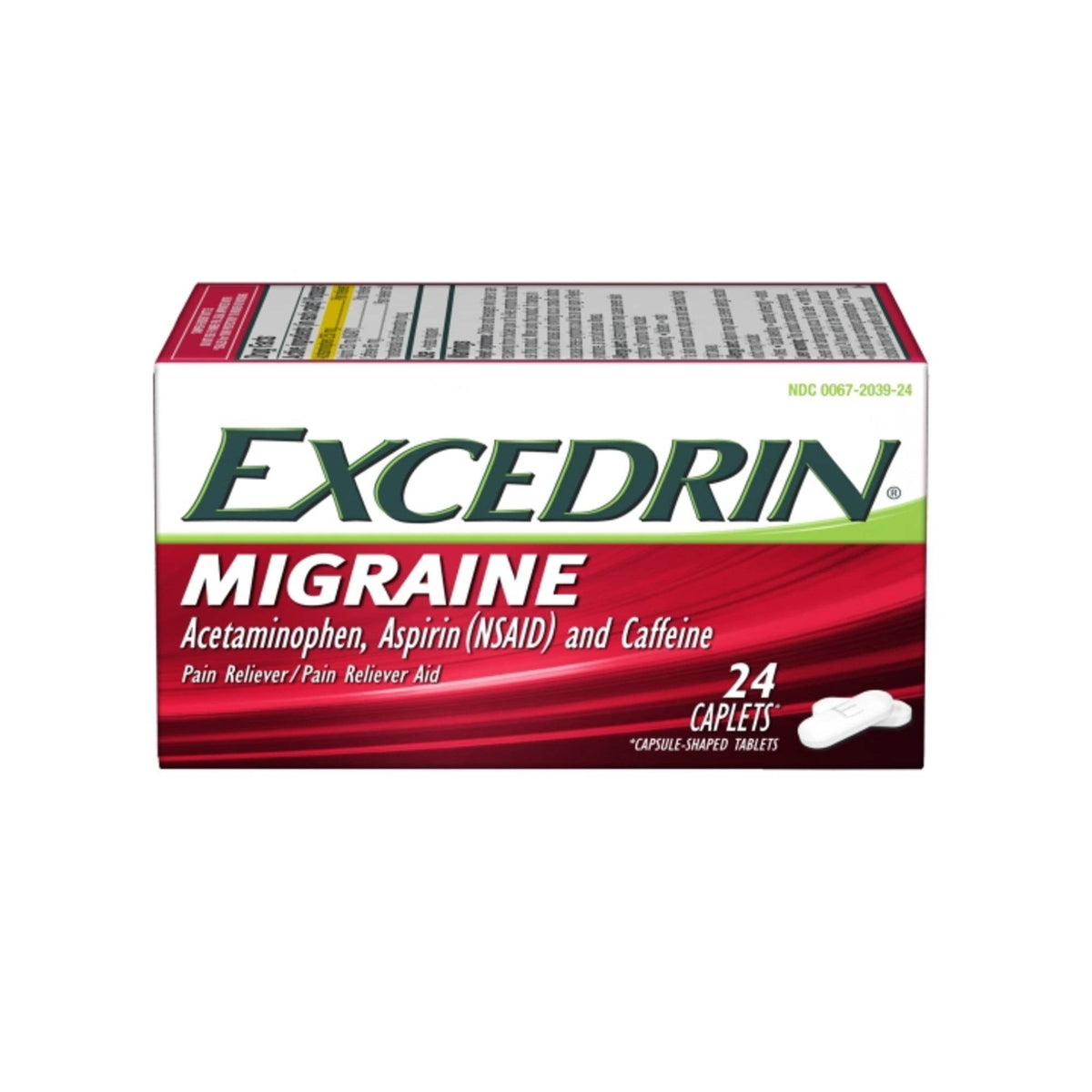 Excedrin Migraine Pain Reliever, Caplets, 24 ea – OTC Shoppe Express